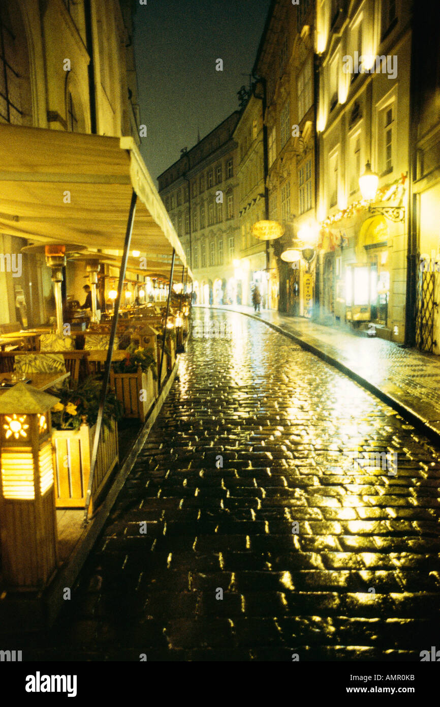 Street Scene at Night, Prague, Czech Republic Stock Photo - Alamy