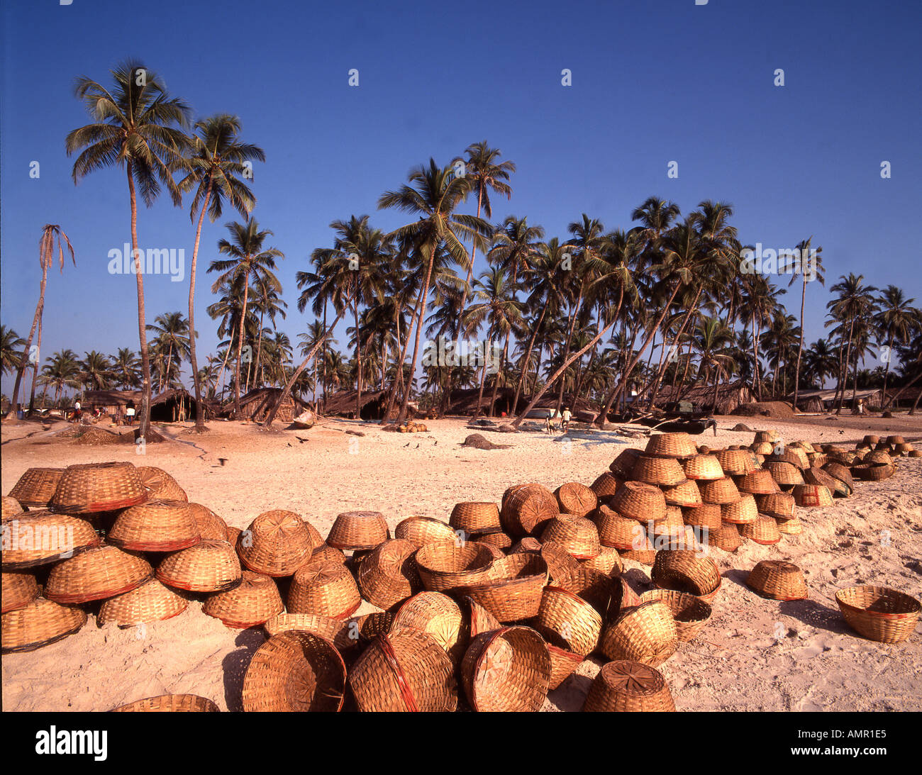 India Goa Colva beach Stock Photo - Alamy