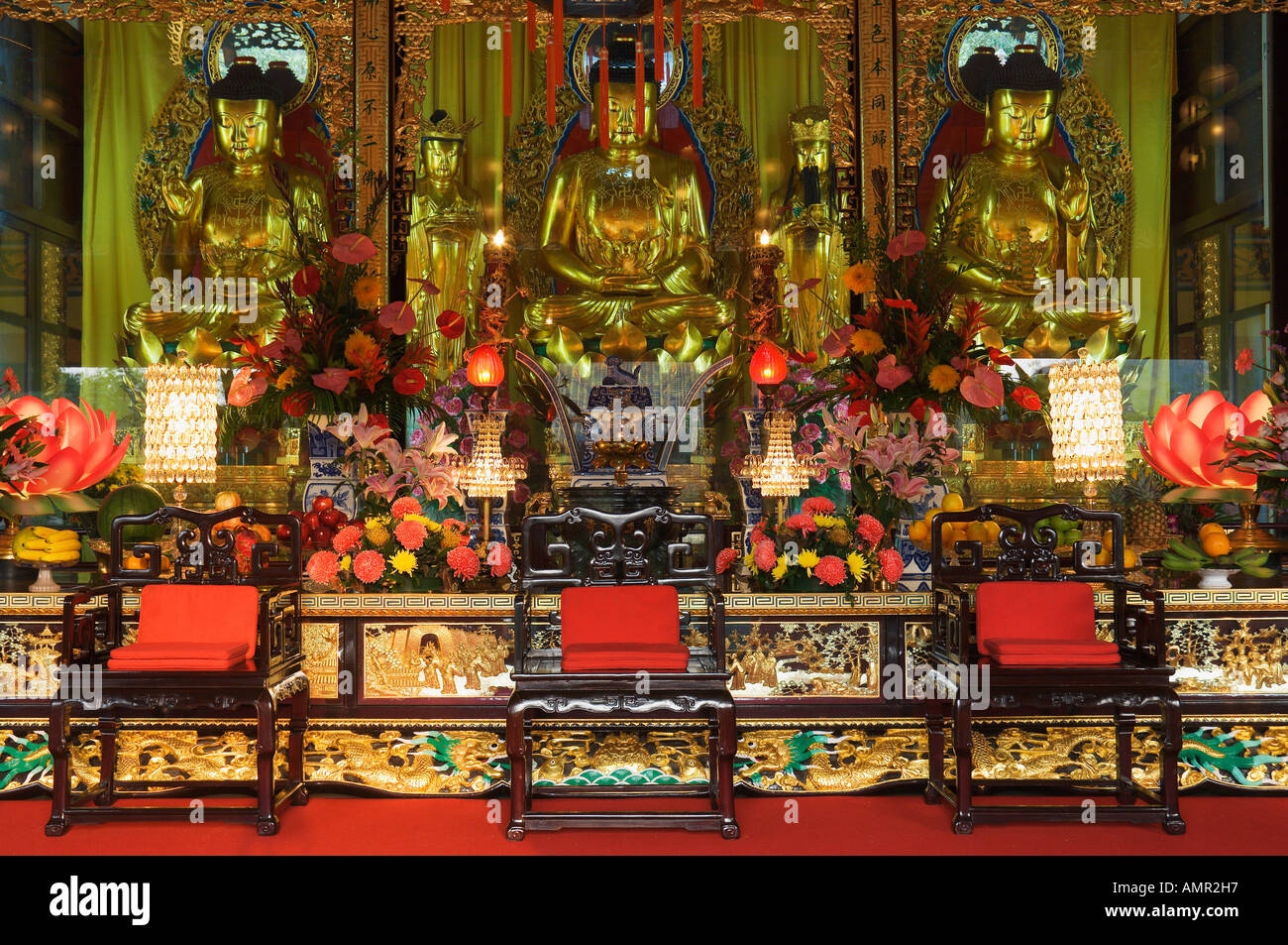 Interior of Po Lin Temple, Hong Kong, China Stock Photo - Alamy