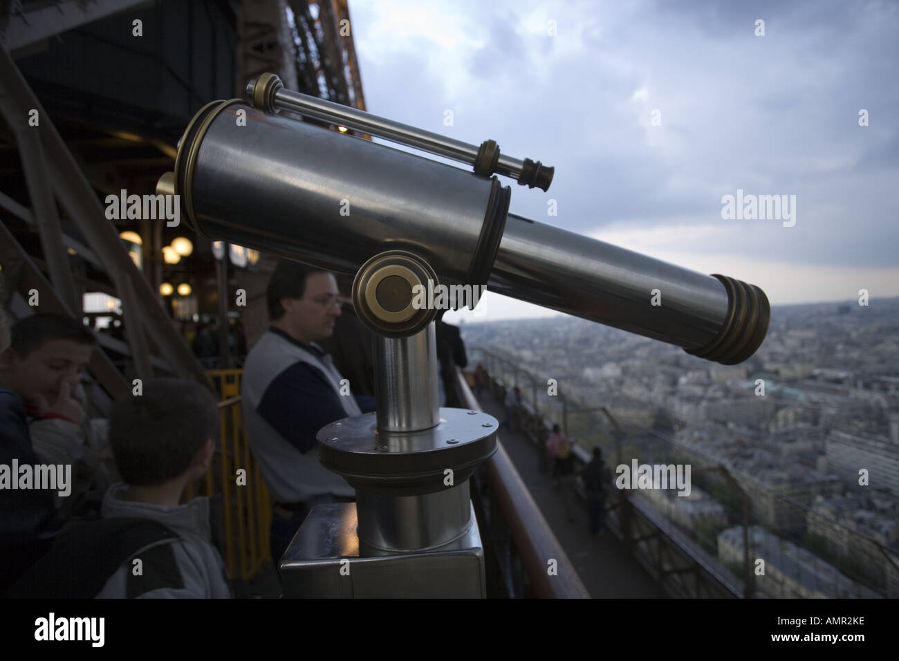 View from the Eiffel Tower Paris with telescope Stock Photo - Alamy