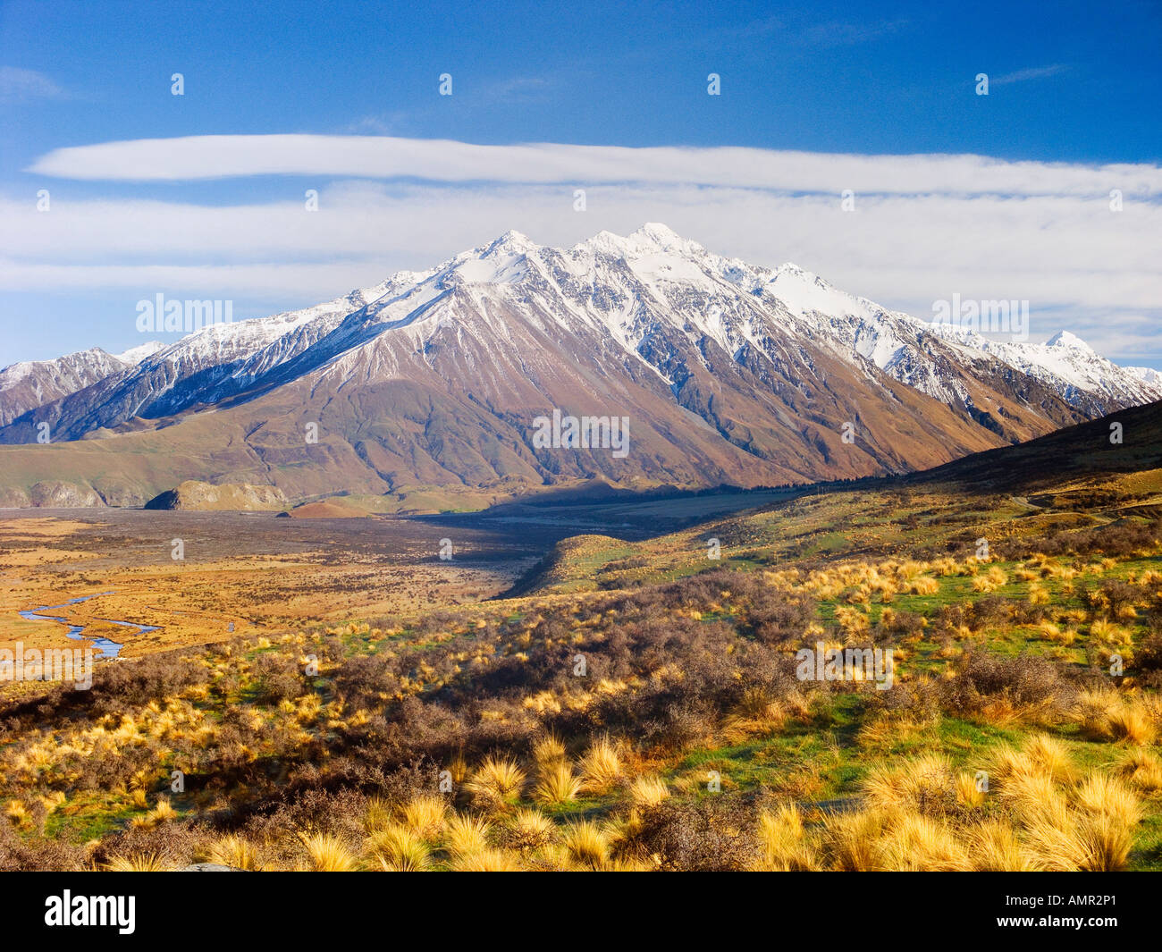 Mount D'Archiac, Rangitata Valley, New Zealand Stock Photo - Alamy