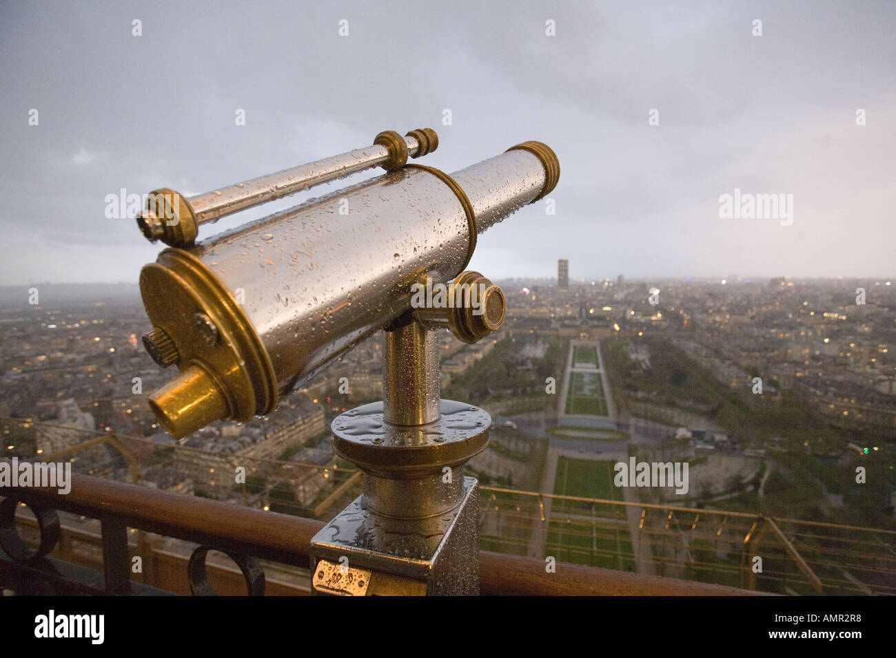 Eiffel Tower Paris showing telescope Stock Photo - Alamy