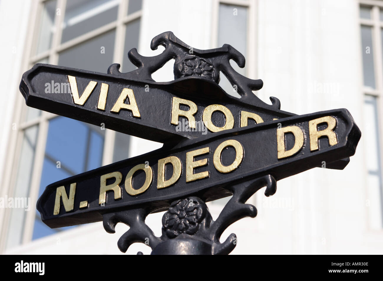 Rodeo Drive Sign Beverly Hills Los Angeles California USA Stock Photo ...