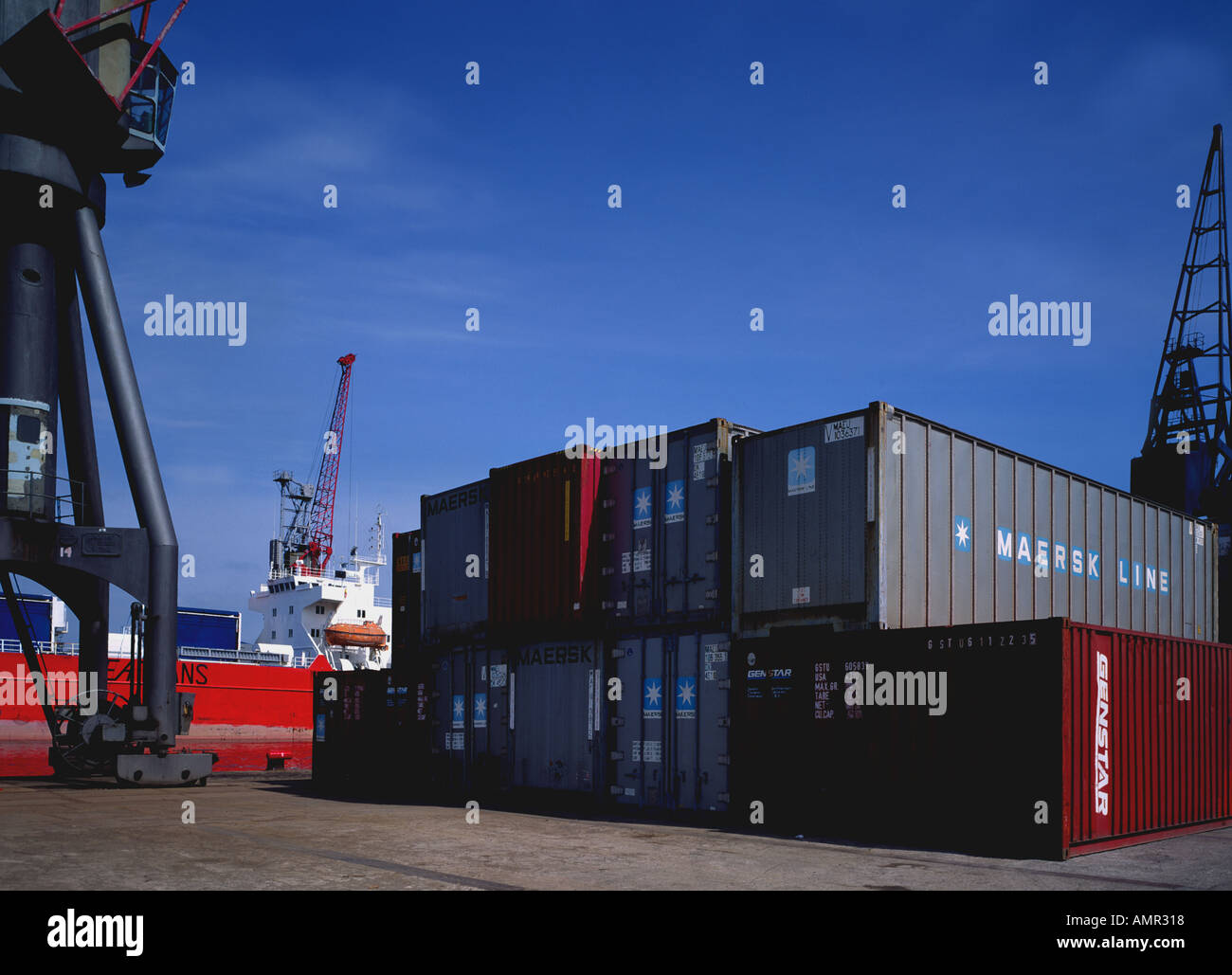 UK Scotland Grangemouth Container Terminal Stock Photo - Alamy