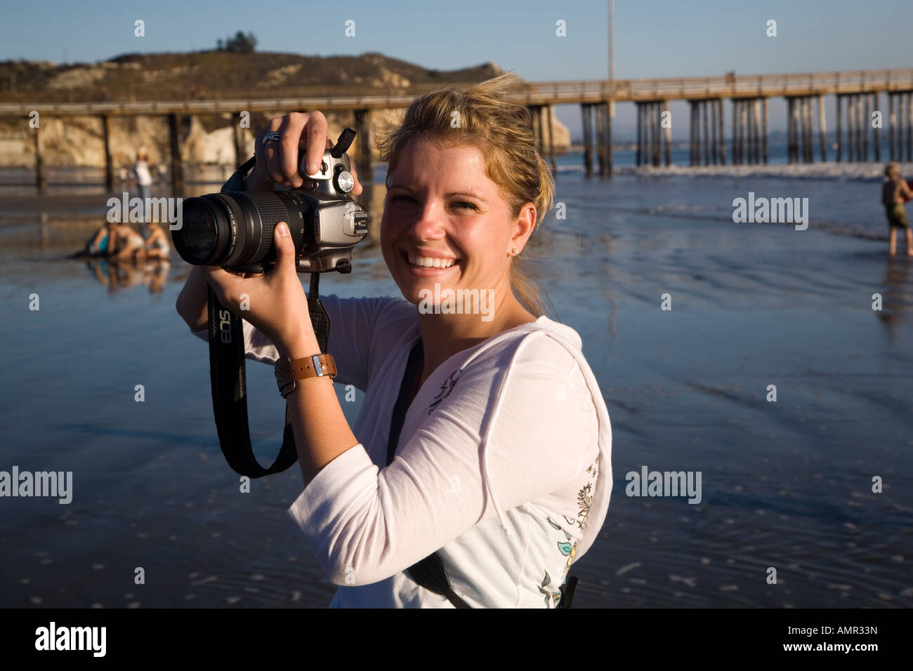 Photographer with a very nice smile Stock Photo - Alamy