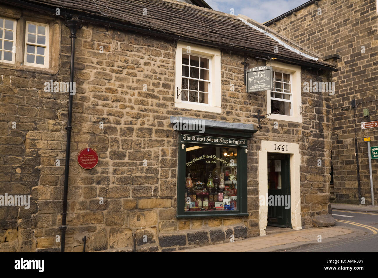 ^Pately Bridge North Yorkshire England UK October Oldest sweet shop ...