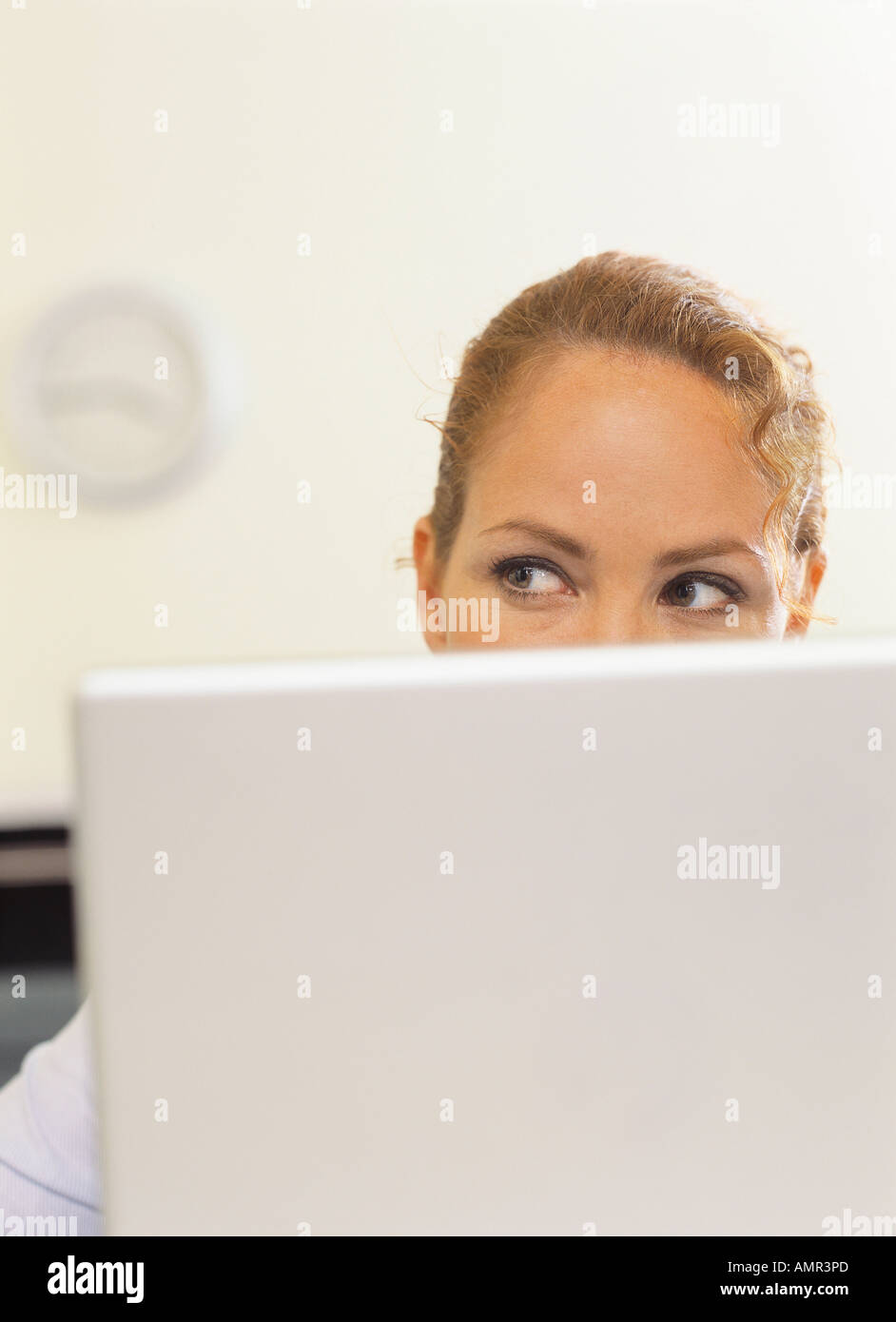 Businesswoman Using Computer Stock Photo - Alamy