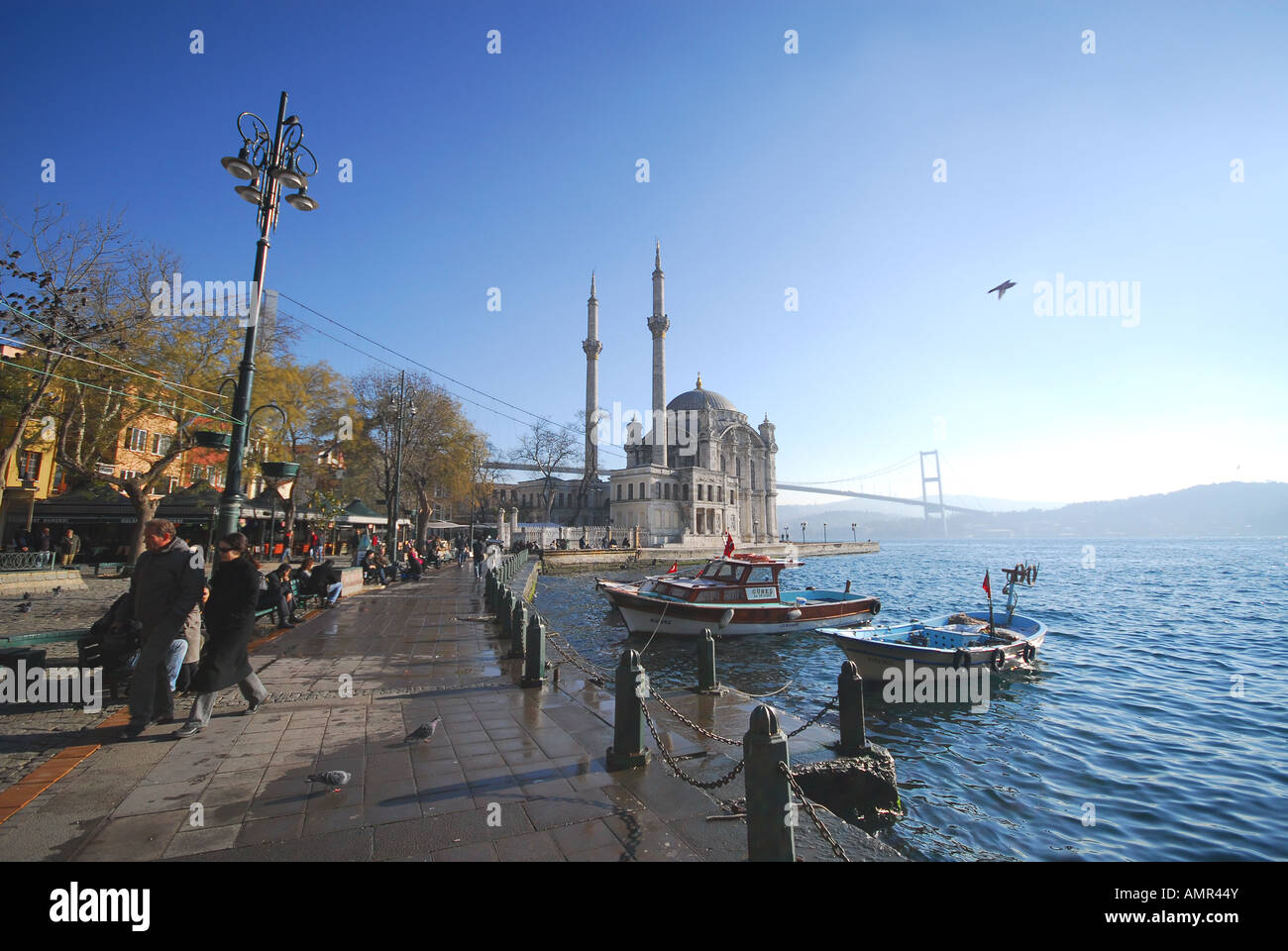 ISTANBUL. Sunday morning by the Mecidiye Mosque on Iskele Meydani in ...