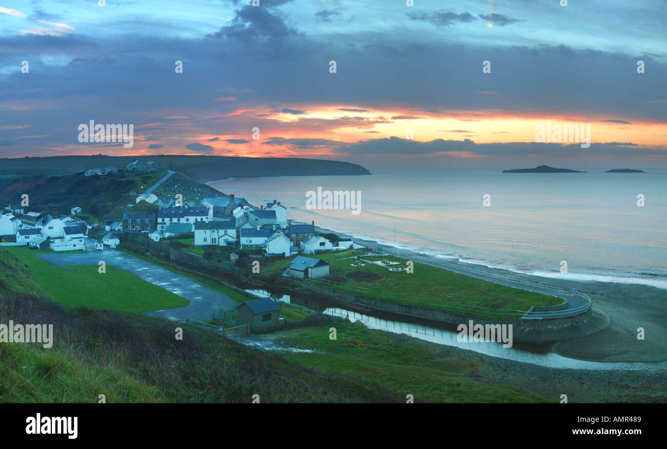 Aberdaron sunrise dawn north Wales U K Europe Lleyn Peninsula Ynys ...
