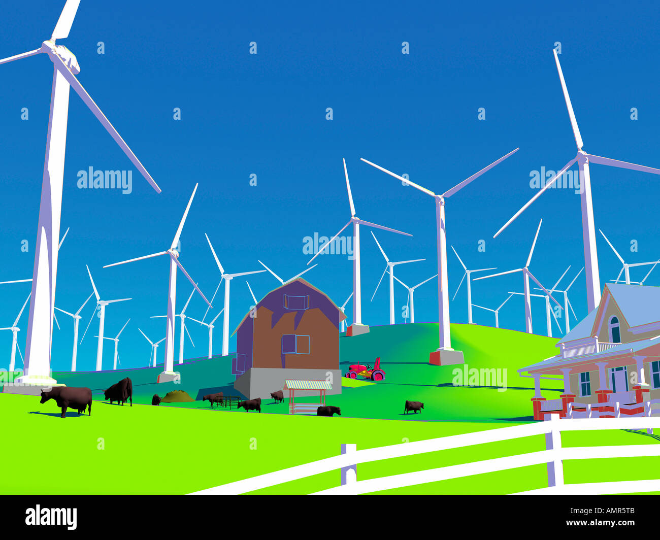 Windy field illustration hi-res stock photography and images - Alamy