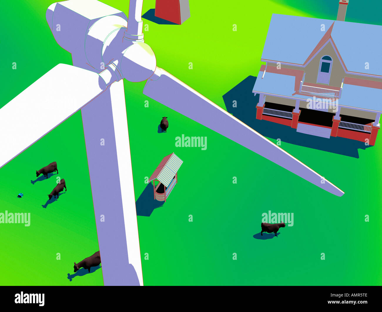 Big wind turbine from above hi-res stock photography and images - Alamy
