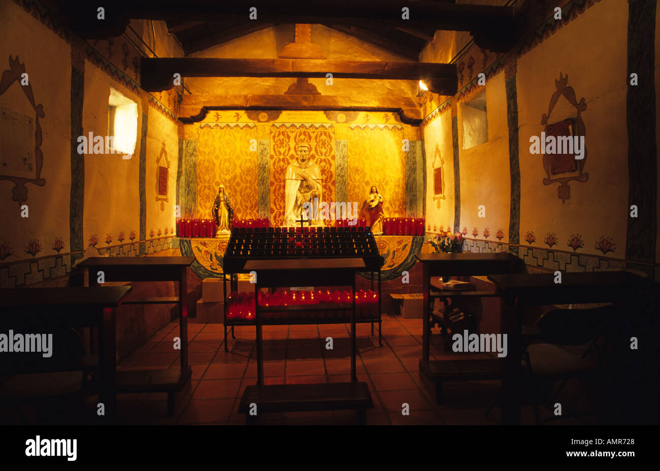 San Diego Interior prayer room of Mission Basilica San Diego California ...
