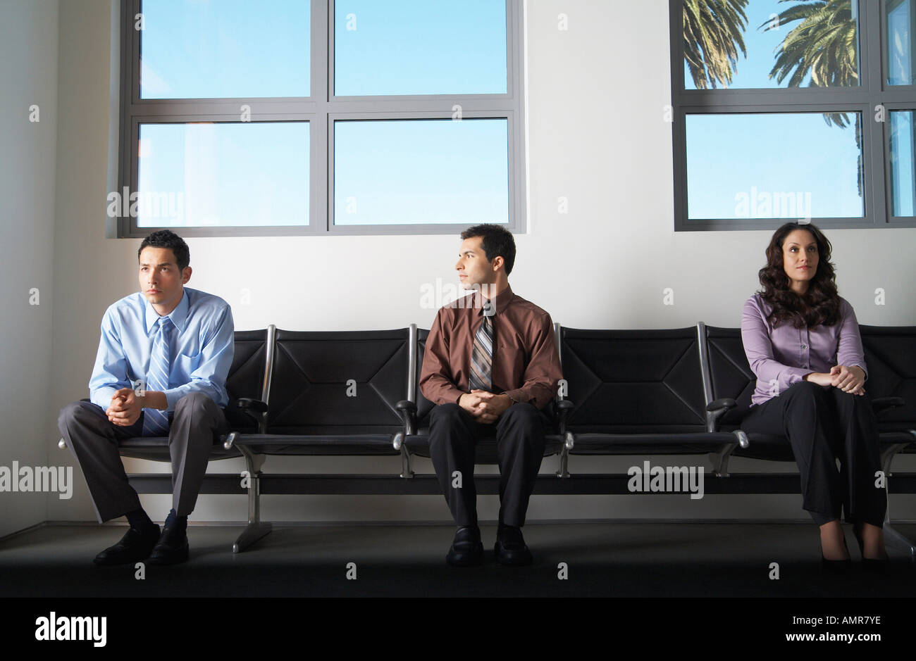 Business People in Waiting Area Stock Photo - Alamy