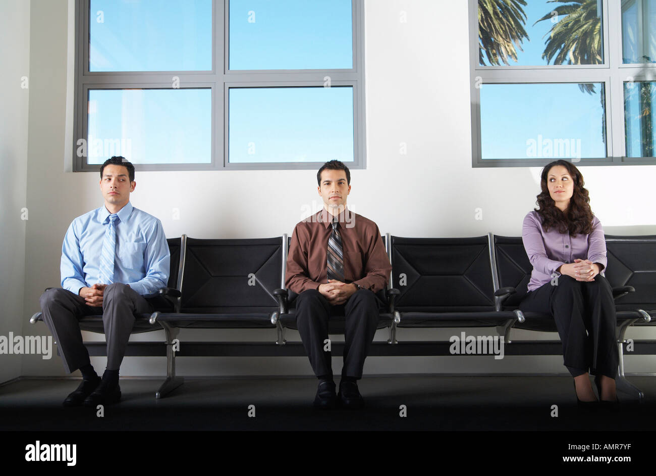 Business People in Waiting Area Stock Photo - Alamy