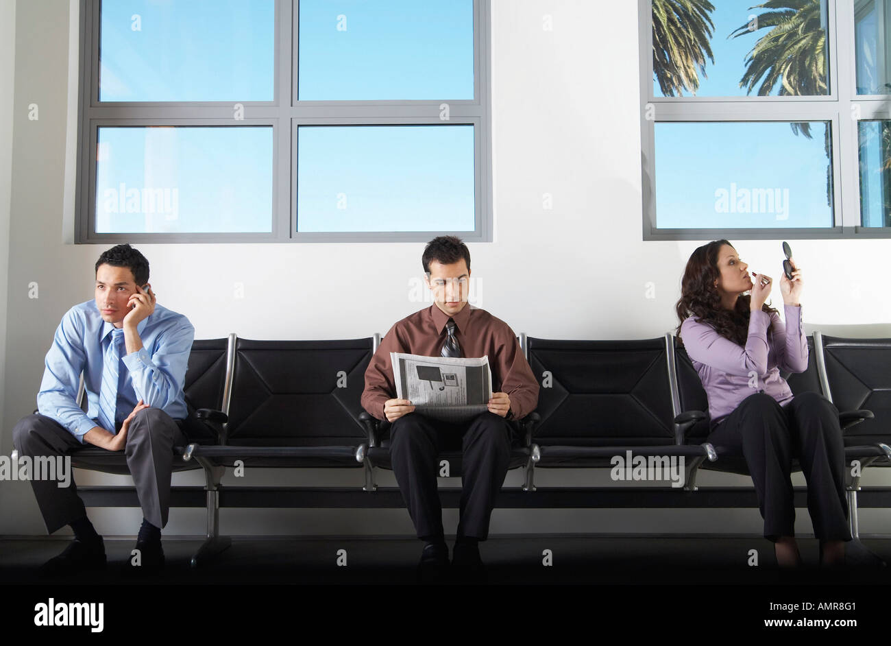 Business People in Waiting Area Stock Photo - Alamy