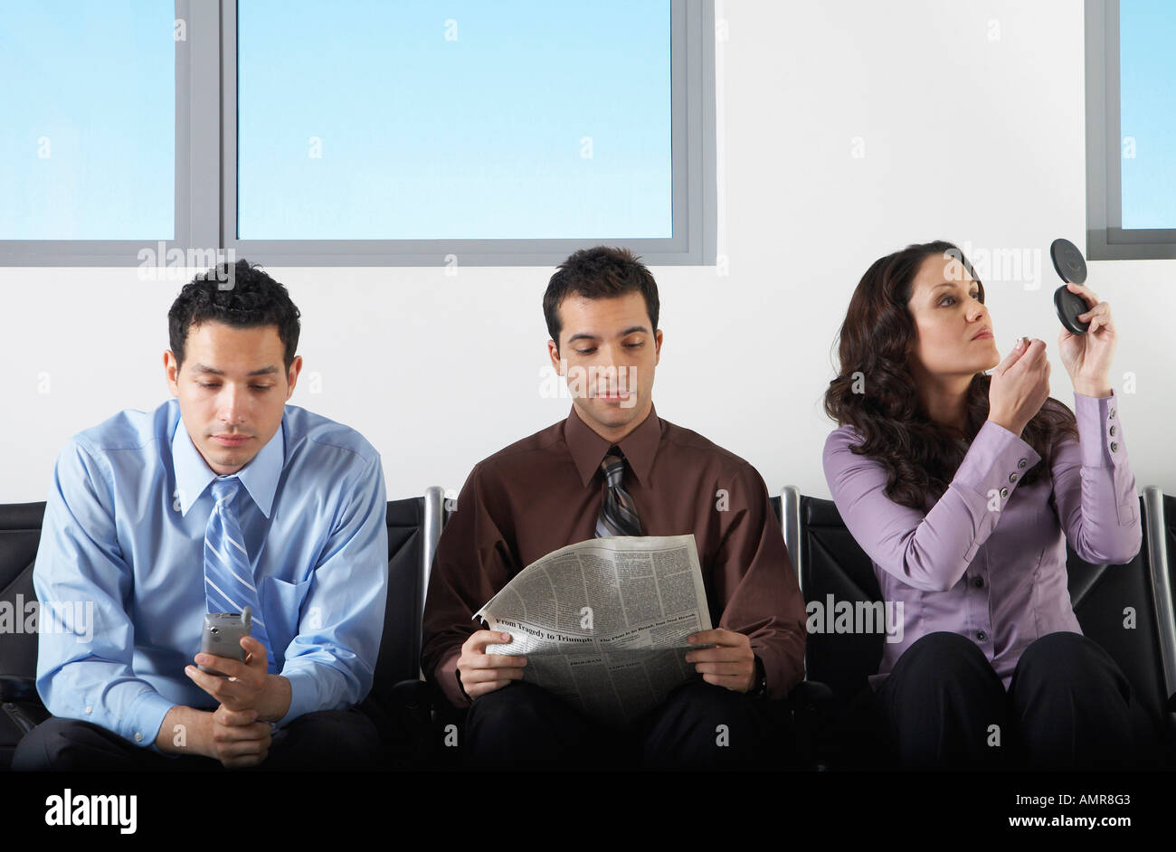 Business People in Waiting Area Stock Photo - Alamy