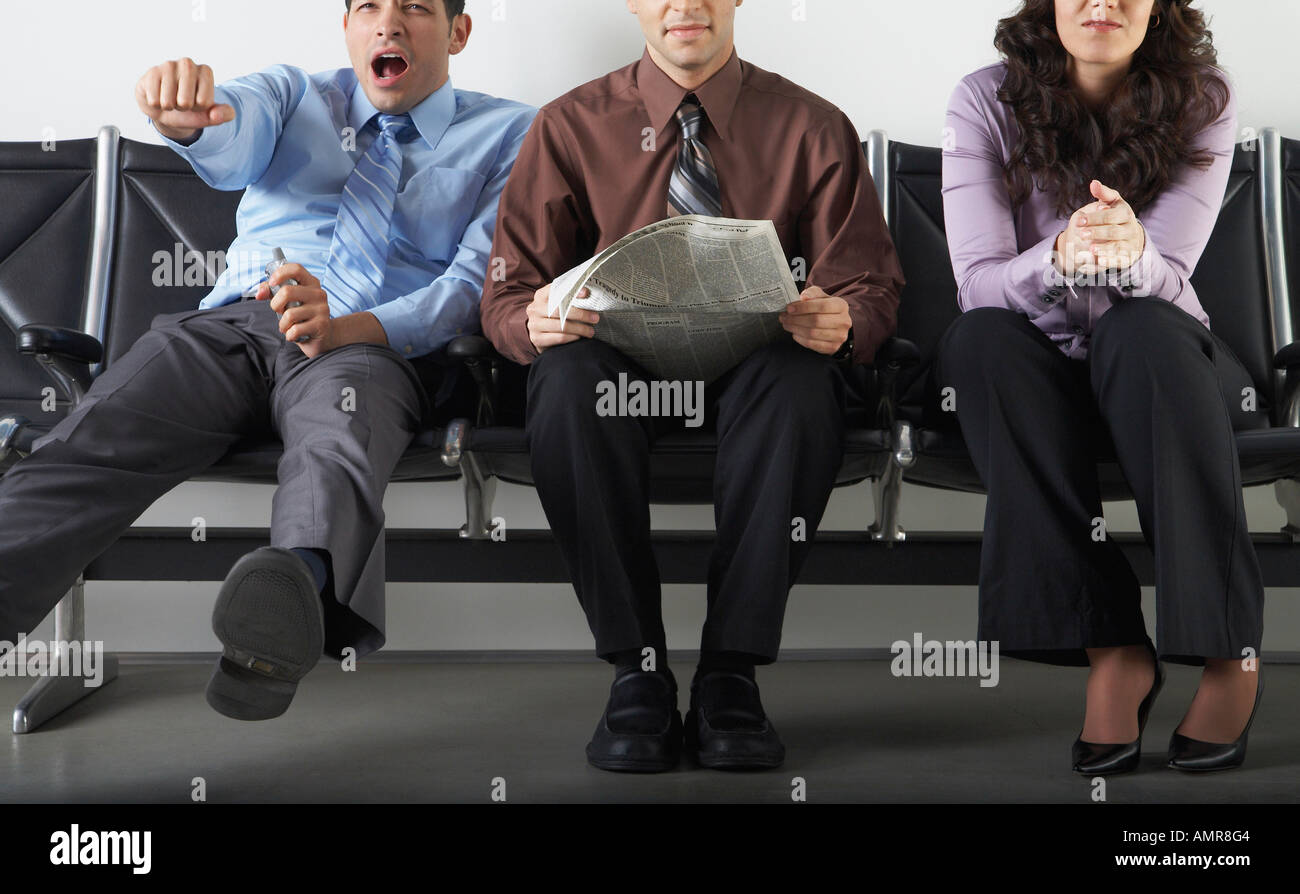 Business People in Waiting Area Stock Photo - Alamy