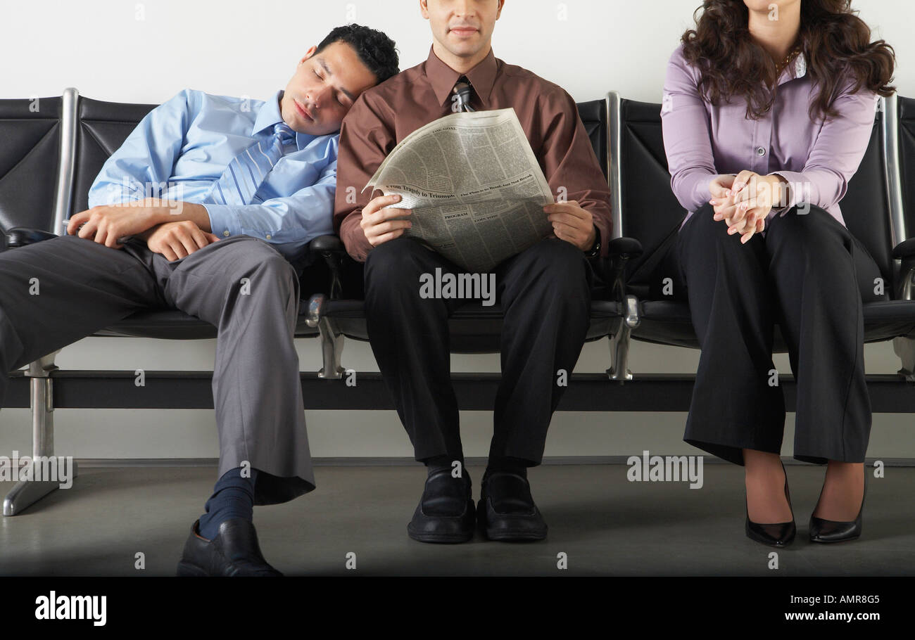 Business People in Waiting Area Stock Photo - Alamy