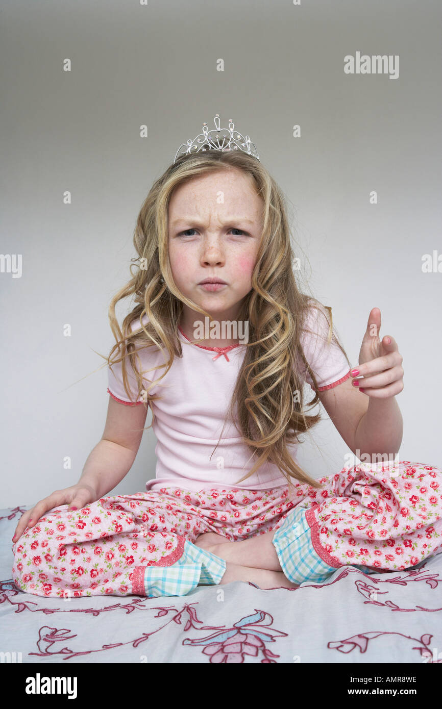 Portrait of Angry Girl Stock Photo - Alamy