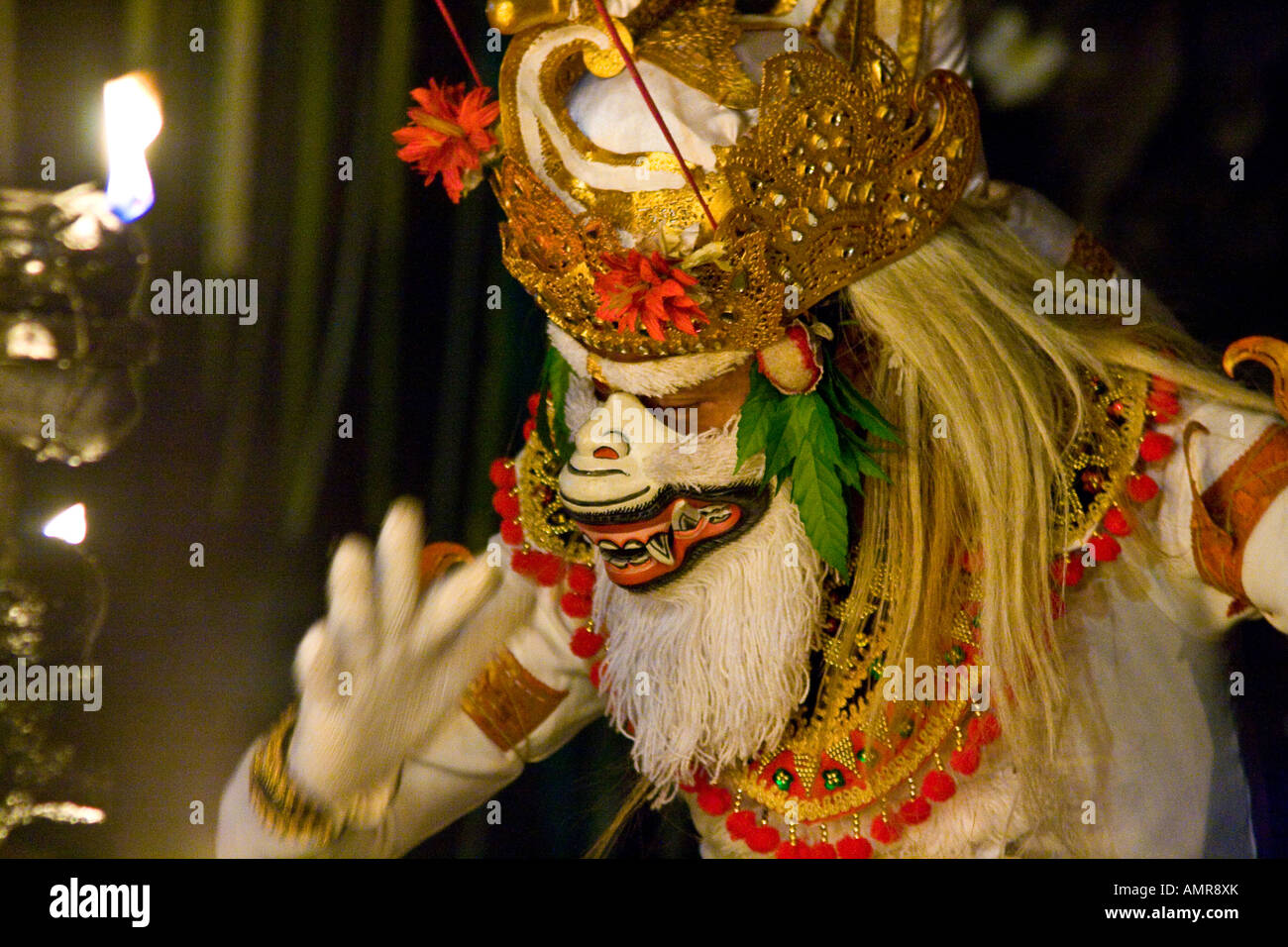 Hanuman Dancer during Night Performance Ubud Bali Indonesia Stock Photo ...