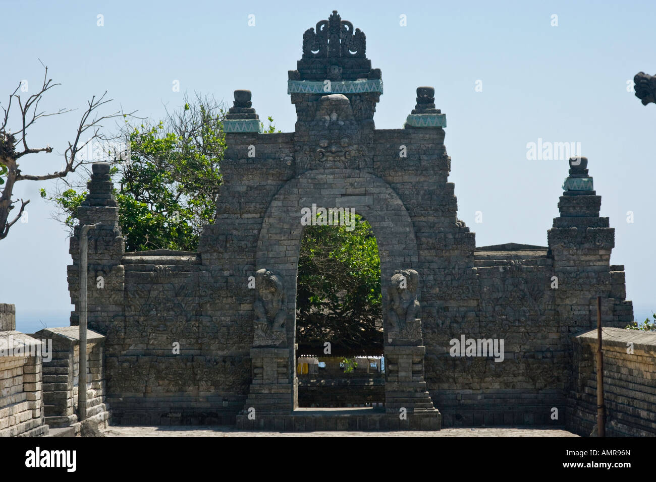 Carved Stone Arch Entrance Ulu Watu Hindu Temple Bali Indonesia Stock ...
