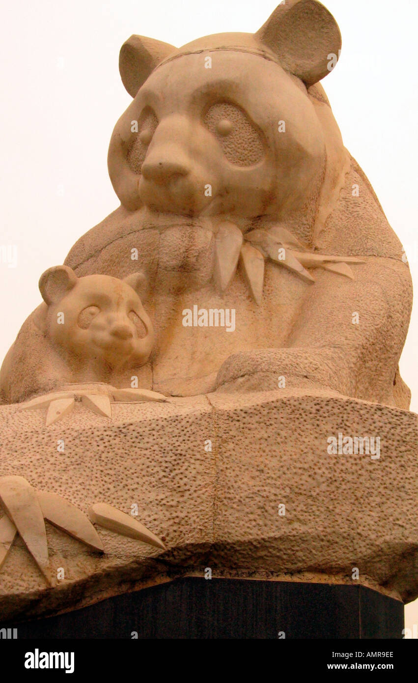 United Nations panda sculpture outside Giant Panda Chengdu Research ...