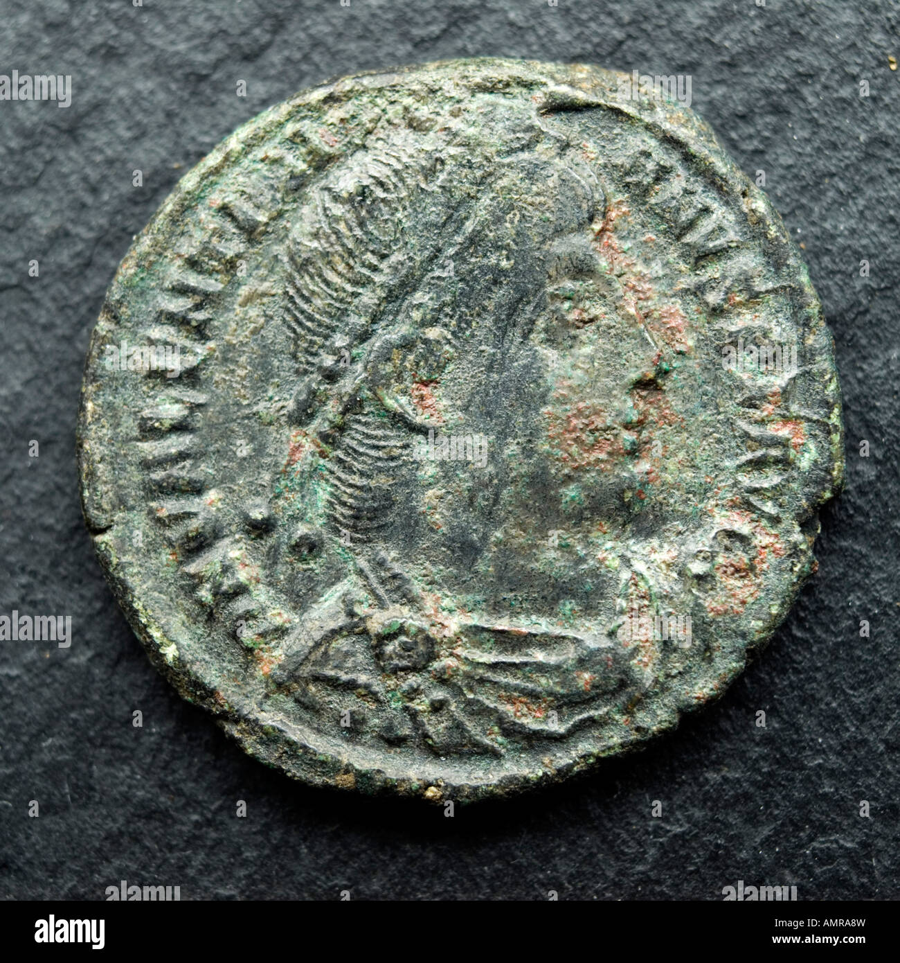Bronze Roman Coin. Valentian I Stock Photo - Alamy