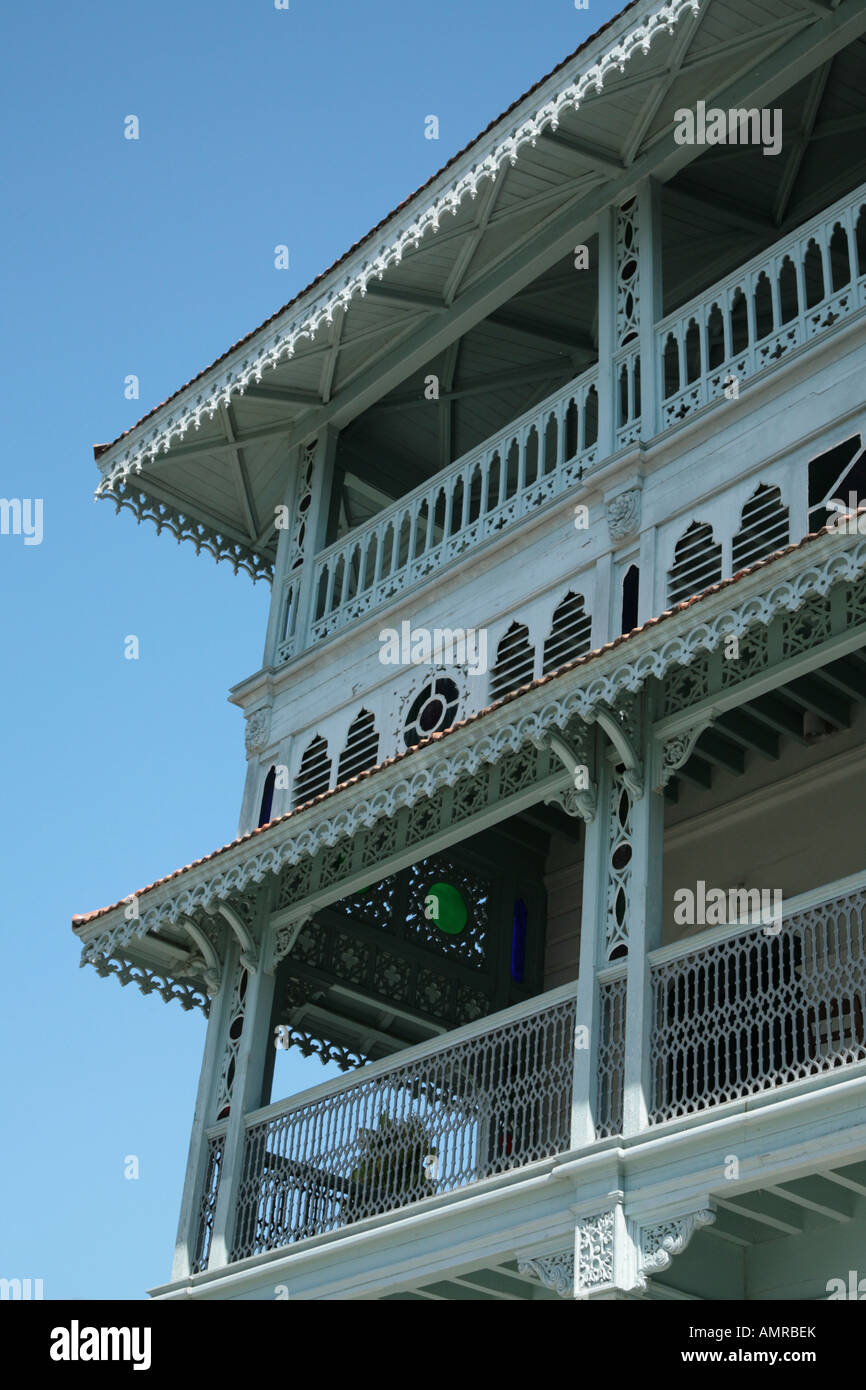 An abstract view of one of the many 'colonial' style historic buildings ...