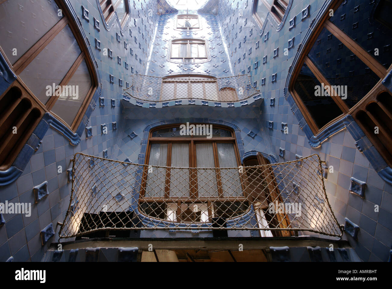 Interior courtyard at casa Batllo Stock Photo - Alamy