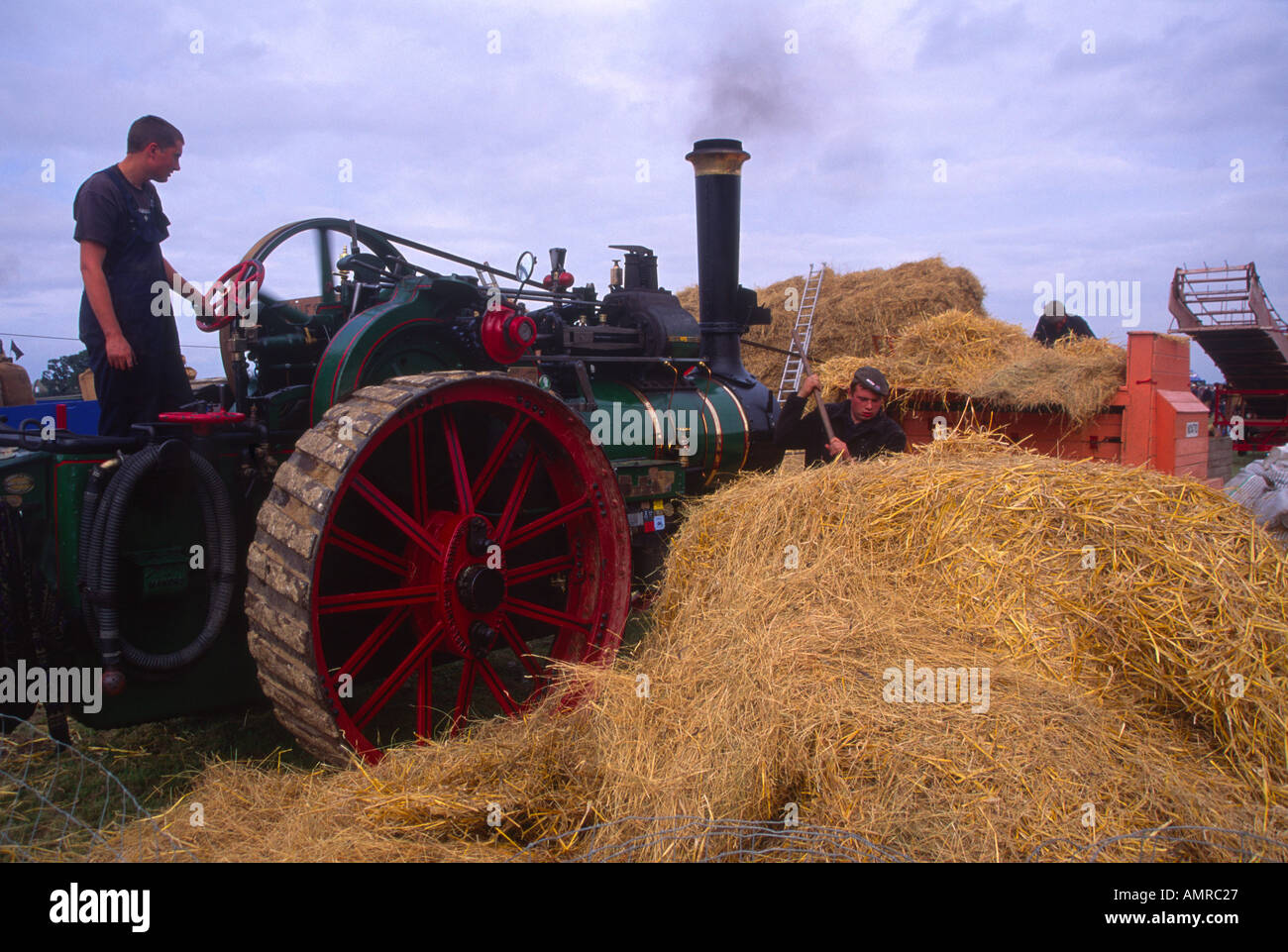 Traction engine working, Suffolk, England, UK Stock Photo - Alamy