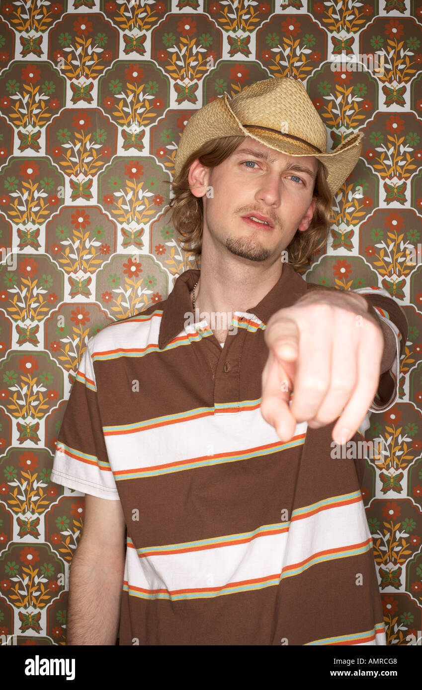 Man Wearing Straw Cowboy Hat High Resolution Stock Photography and ...