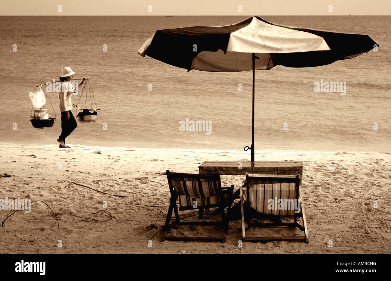 Beach scene in Sihanoukville (Kampong Som) Cambodia Stock Photo - Alamy