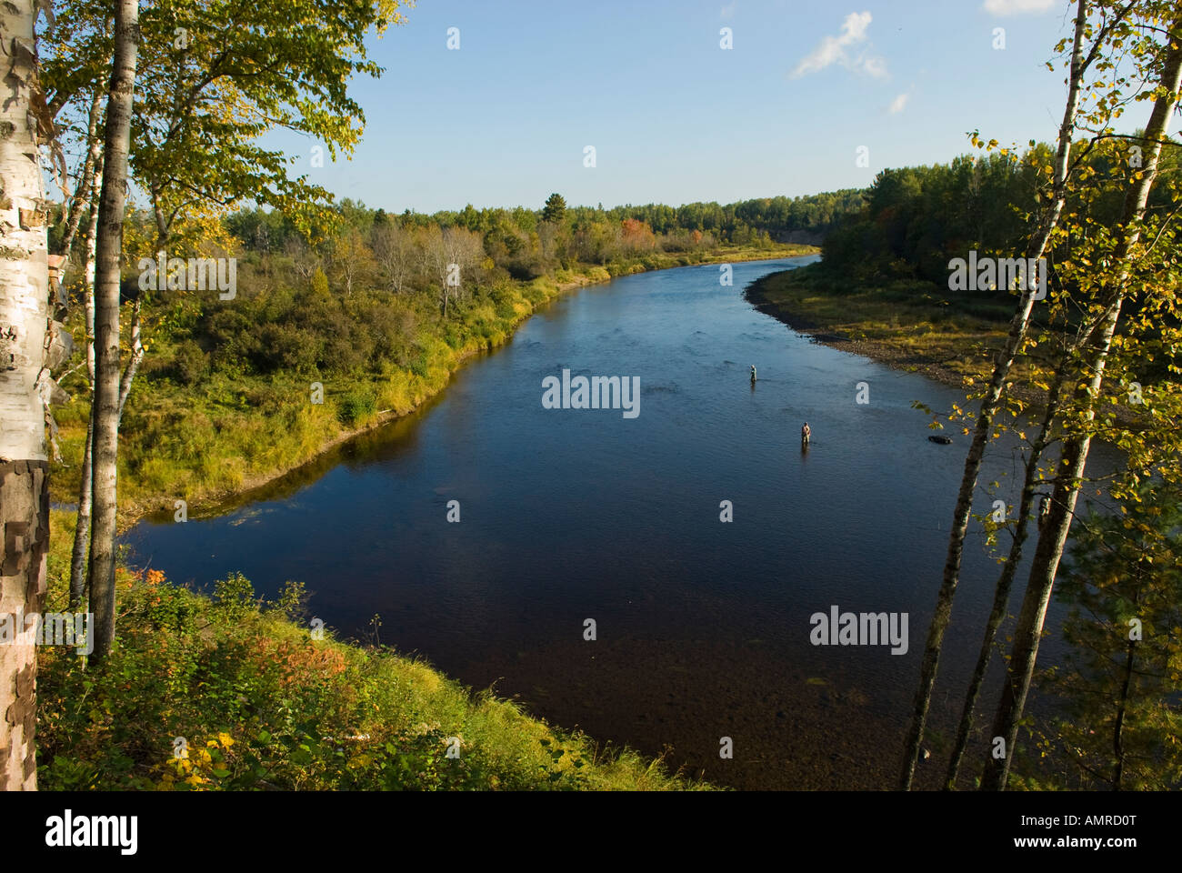 Miramichi River in early fall colours Stock Photo - Alamy