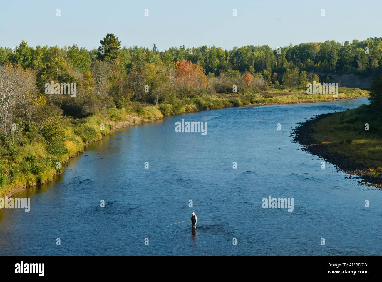 Miramichi River in early fall colours Stock Photo - Alamy