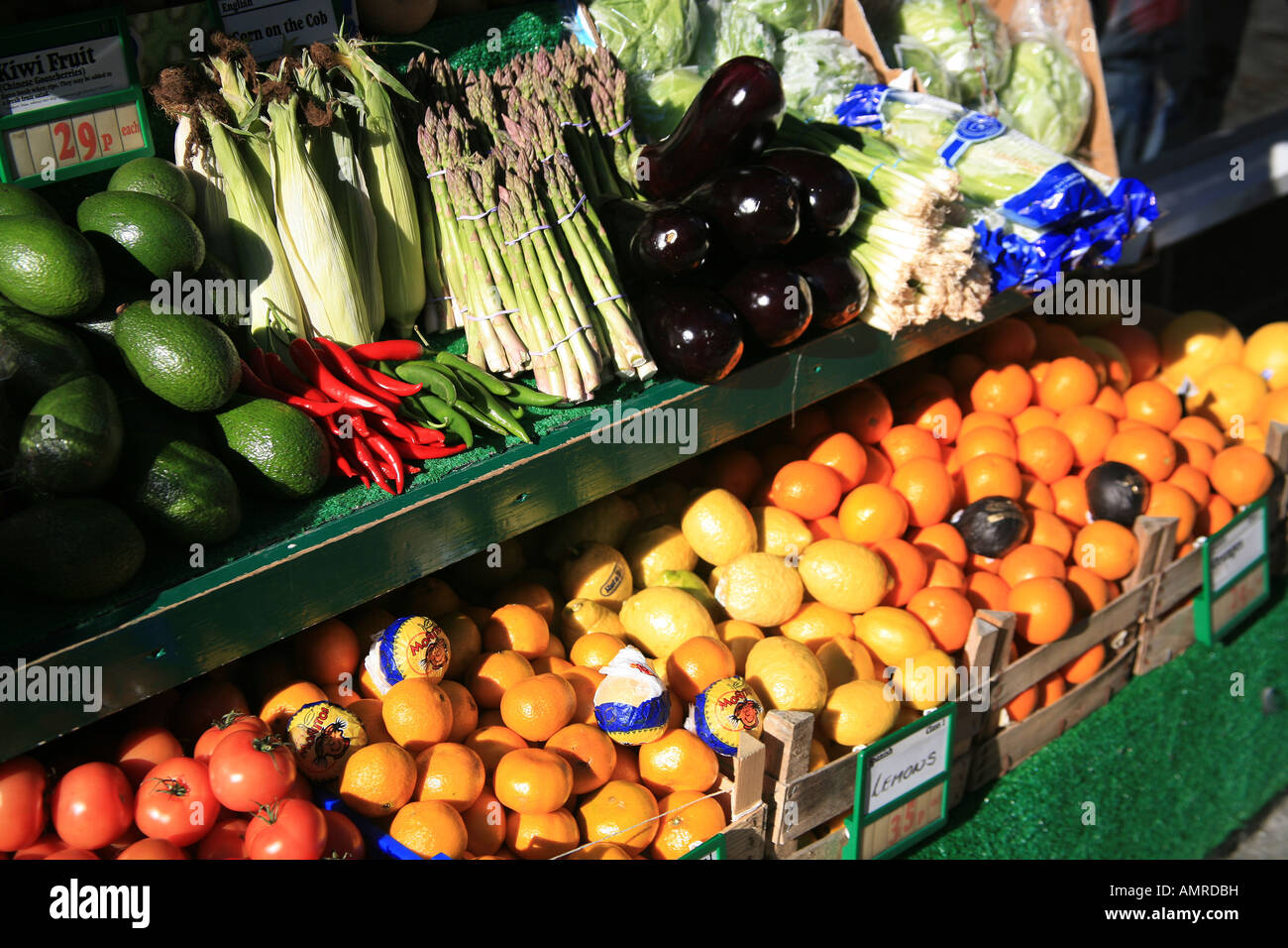 Fruit and vegetable display St Ives Cornwall Stock Photo - Alamy