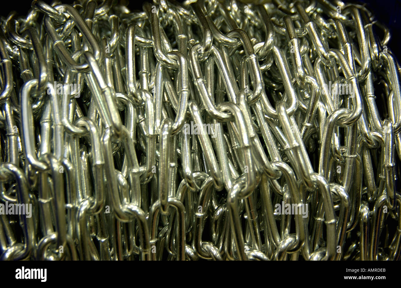 Roll of chrome chain Stock Photo - Alamy