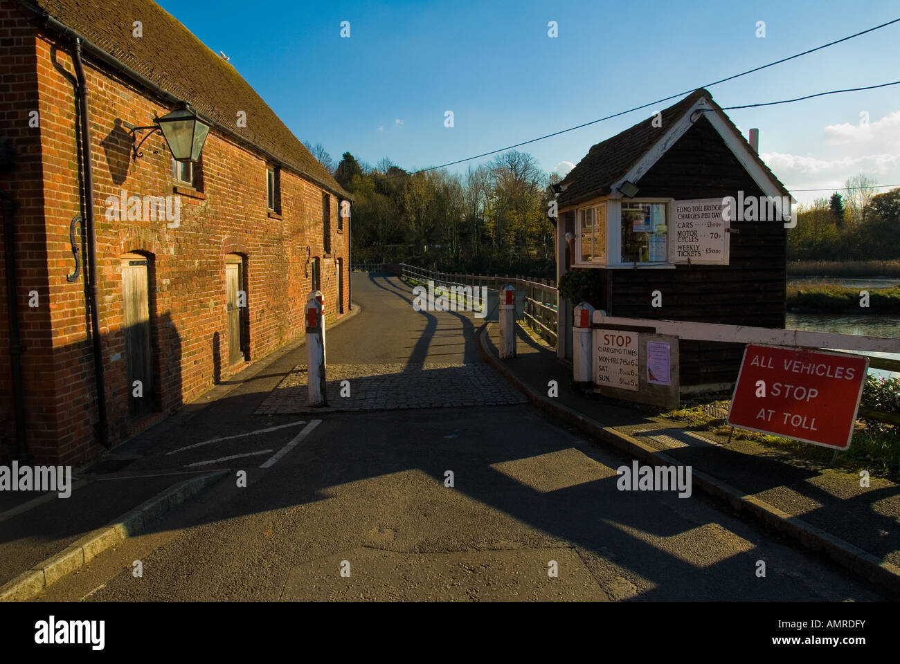 Eling Toll bridge and Tide Mill Stock Photo - Alamy