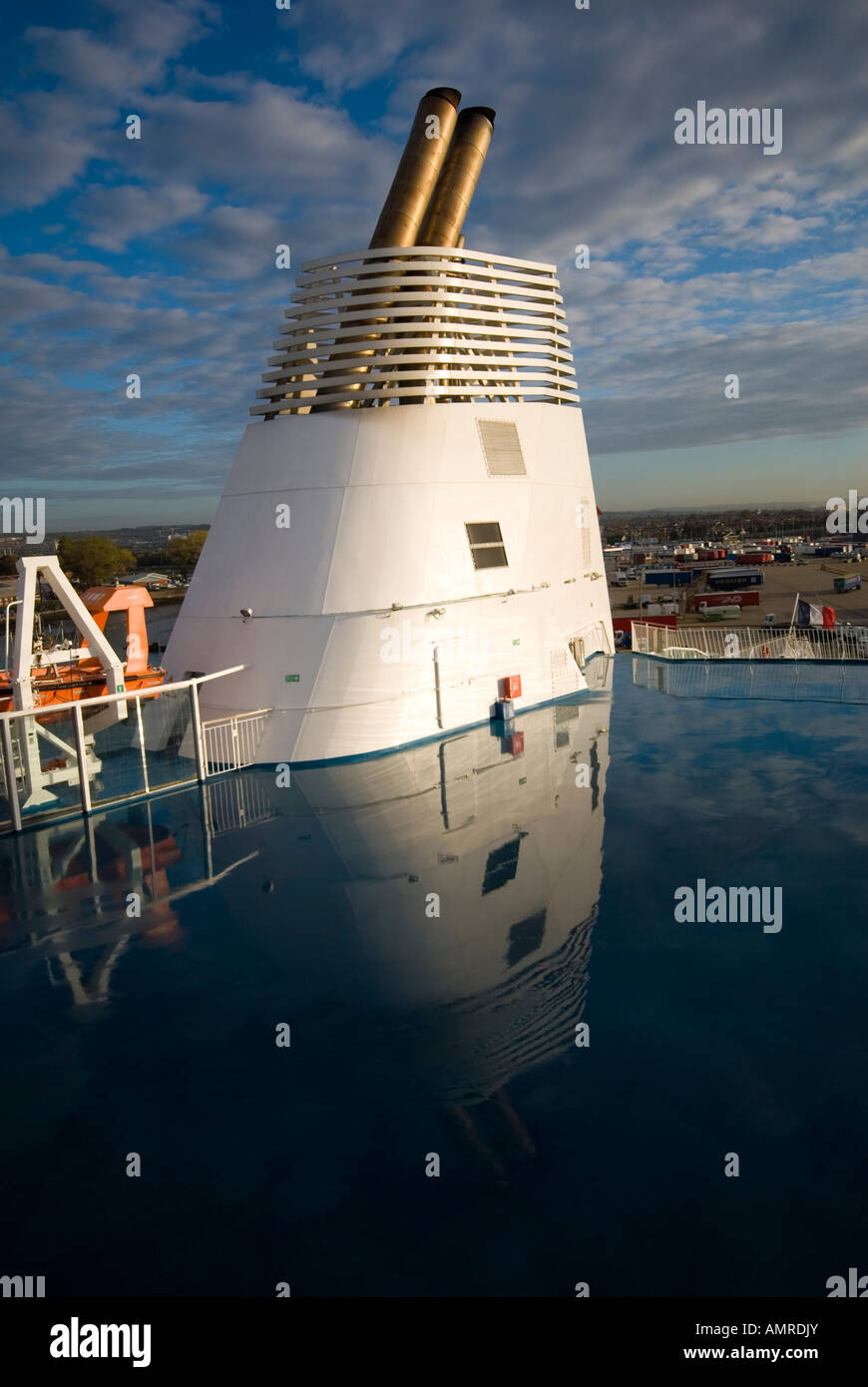 Cross Channel Ferry Funnel Stock Photo - Alamy