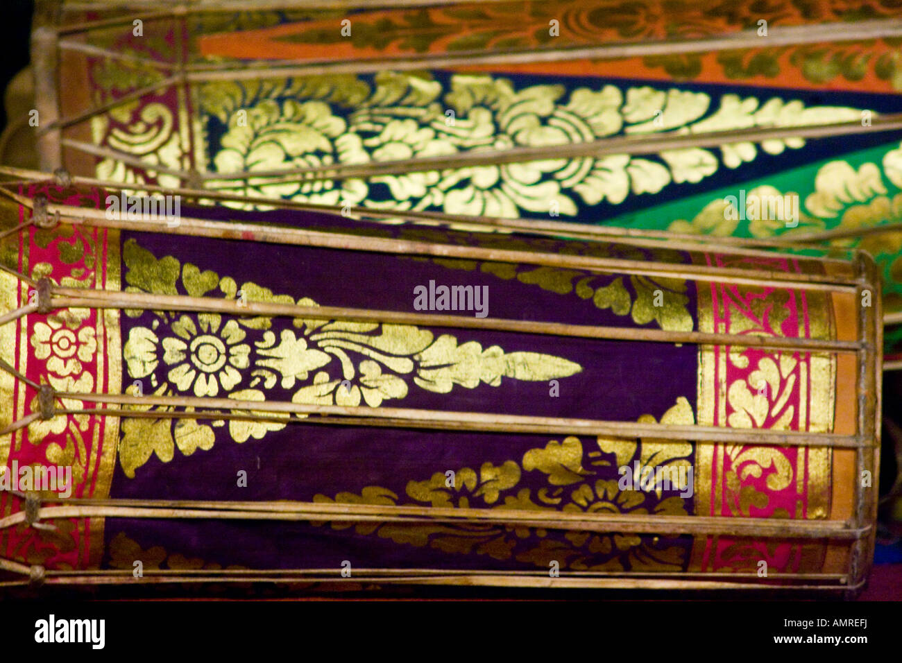 Closeup Detail Gamelan Drums Ubud Palace Bali Indonesia Stock Photo - Alamy