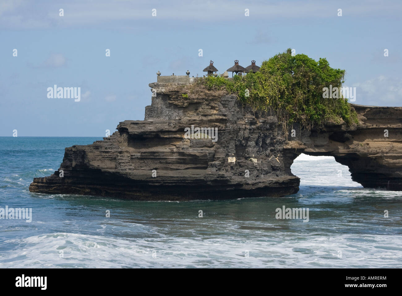 Natural Rock Arch Tanah Lot Hindu Temple Bali Indonesia Stock Photo - Alamy
