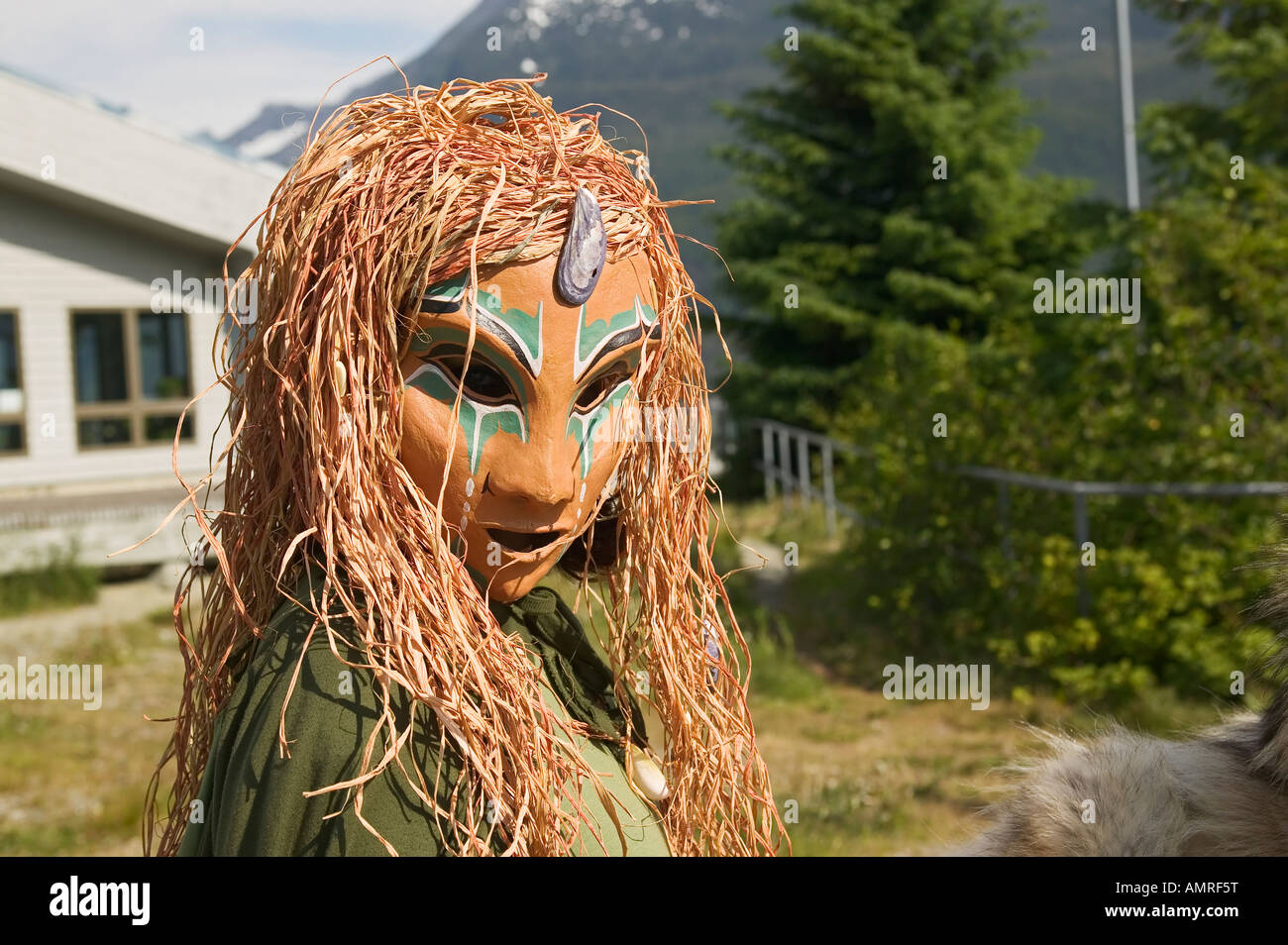 USA, Alaska, Inside Passage, Haines, Chikat Dancers at M/V Fairweather ...