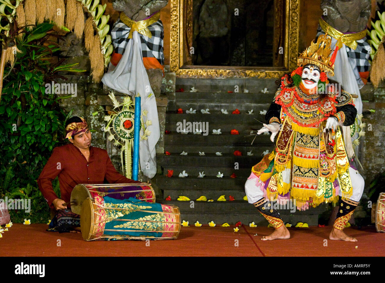 Demon Mask Dance Performance Ubud Palace Bali Indonesia Stock Photo - Alamy