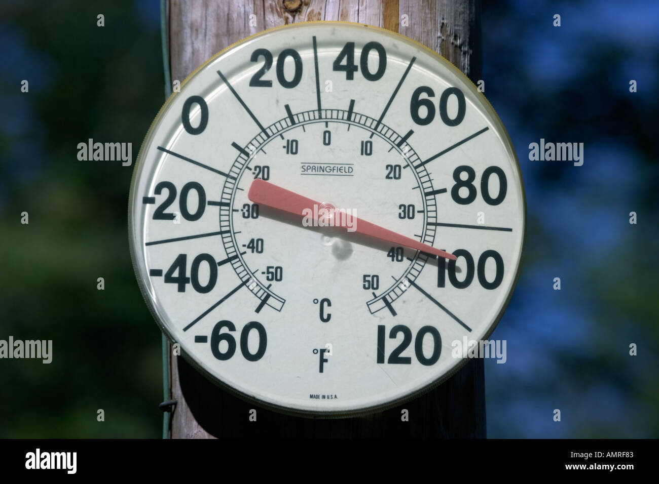 Thermometer on a hot summer day Stock Photo - Alamy