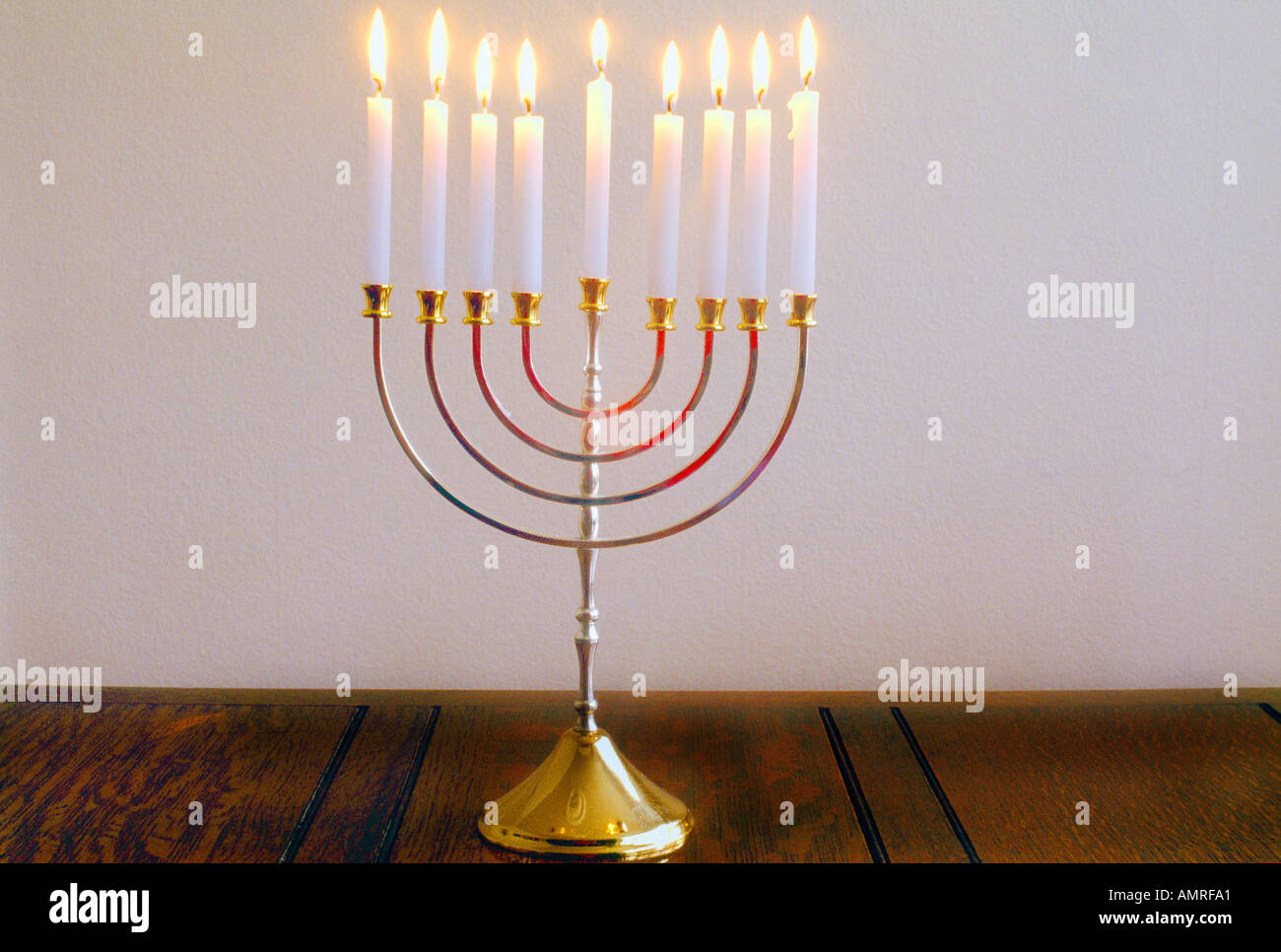 Menorah For Channuka Judaism Stock Photo - Alamy