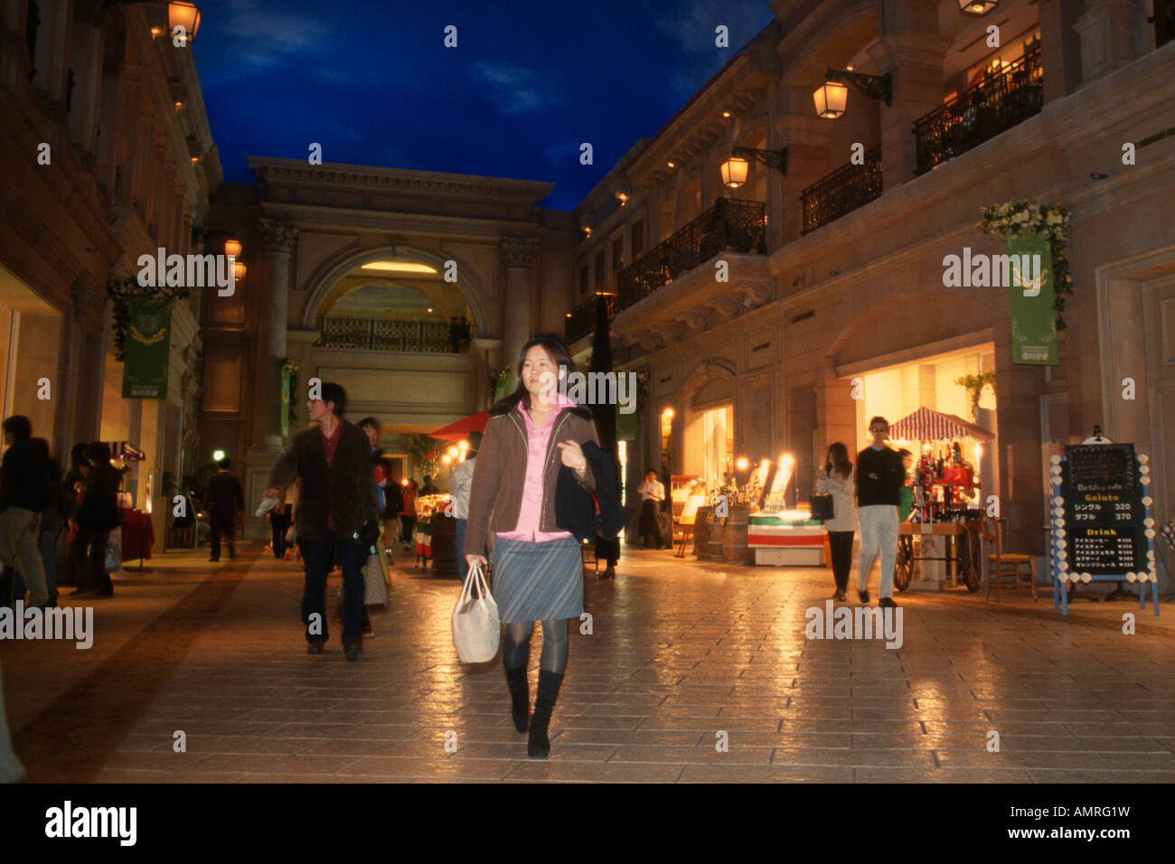 Tokyo Japan The Italian styled Venus Fort shopping Mall in Odaiba Stock ...