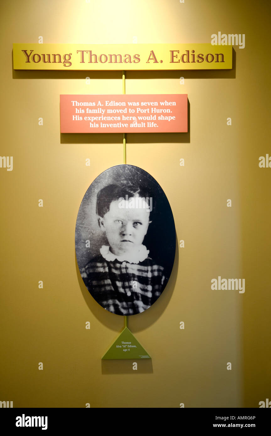 Thomas Edison historic images at 7 years of age Stock Photo - Alamy