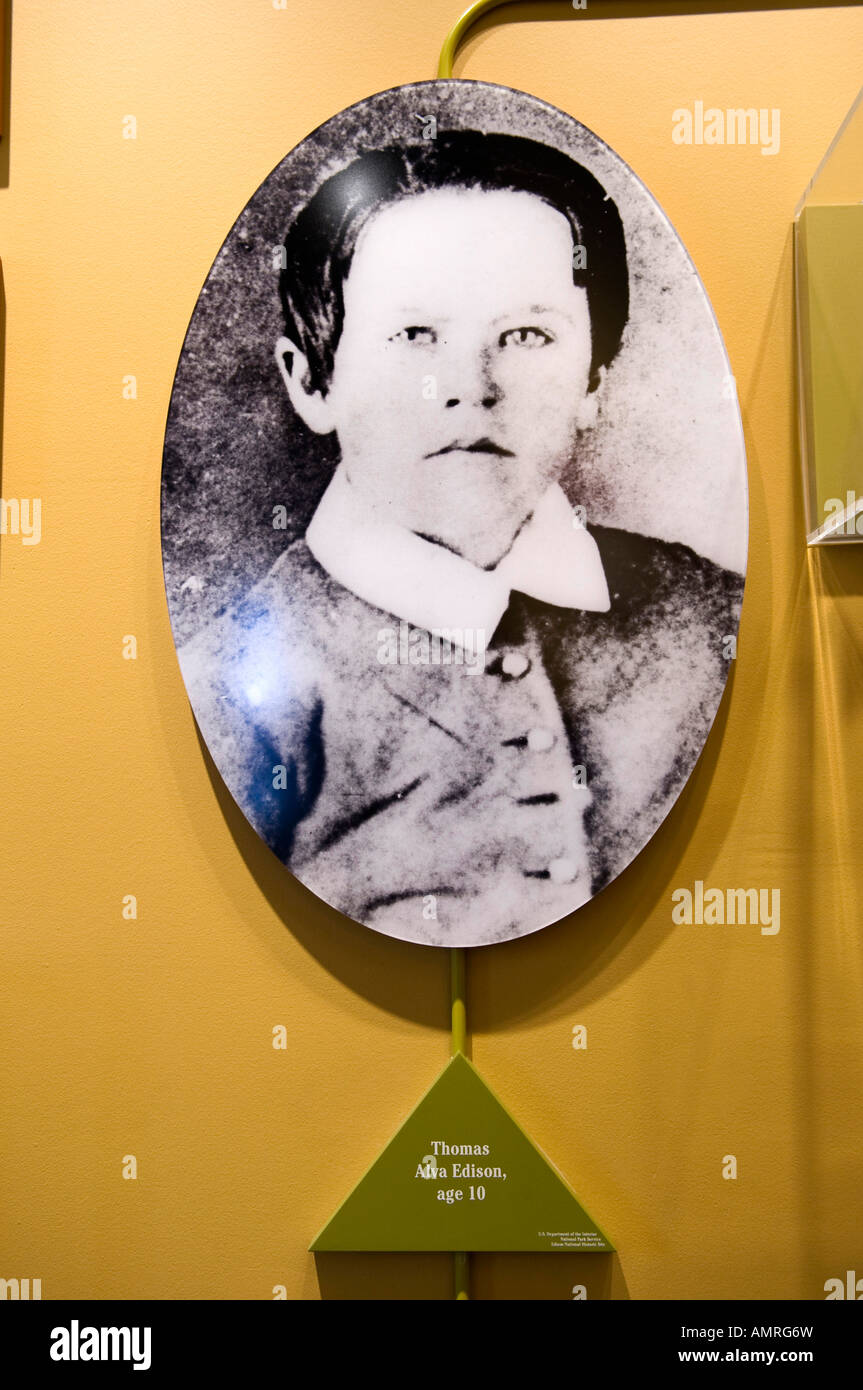 Thomas Edison historic images at 10 years of age Stock Photo - Alamy