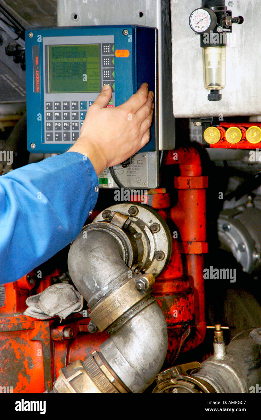 Electronic Flow Control Unit on a tank lorry Stock Photo - Alamy