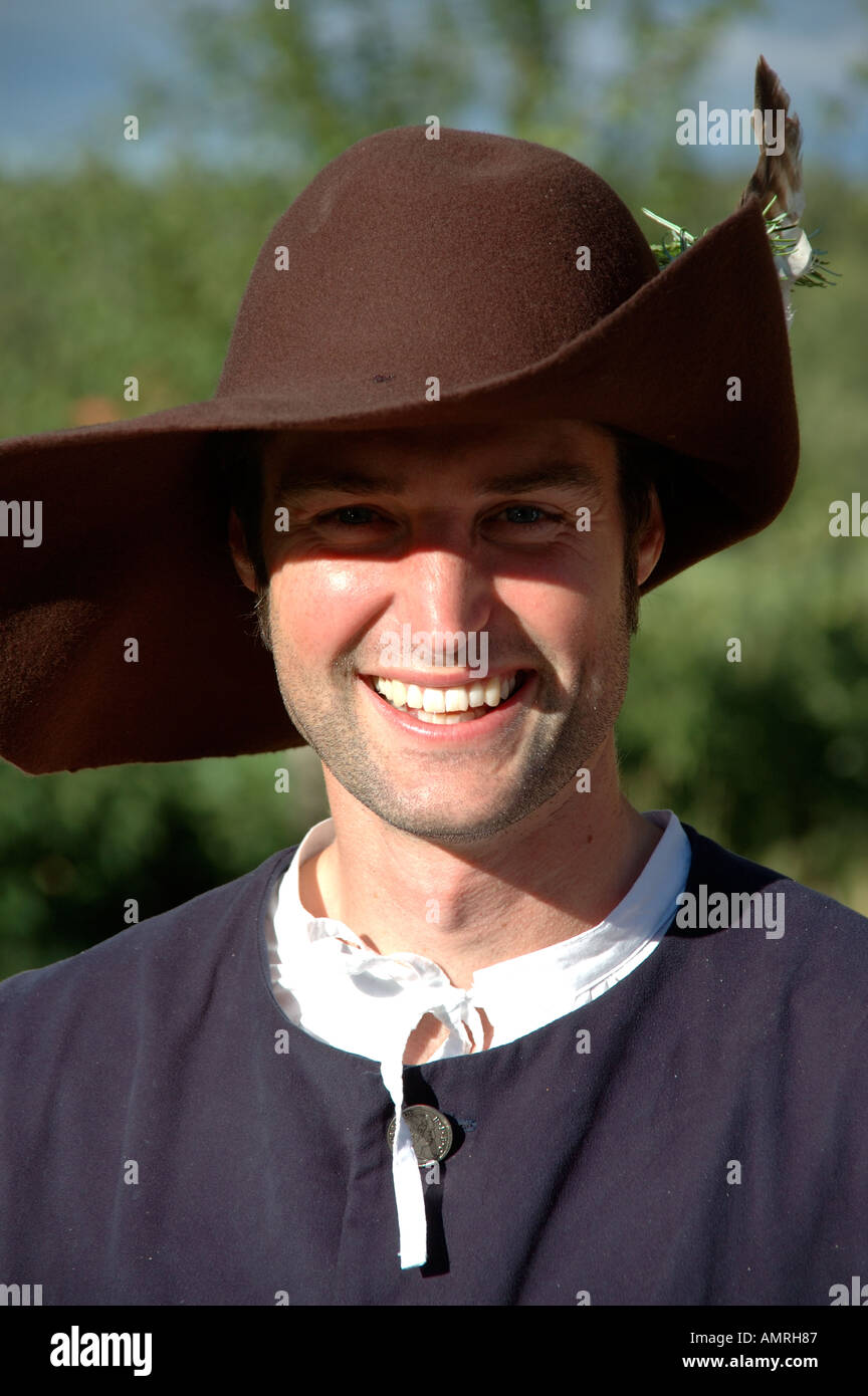 MR portrait smiling young man in old traditional dress Bavaria Germany ...