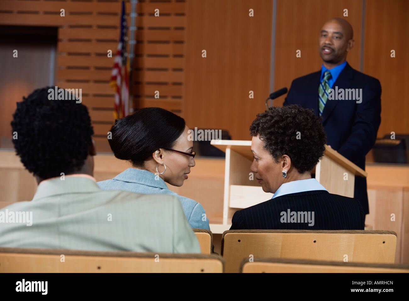 African businessman giving lecture Stock Photo - Alamy